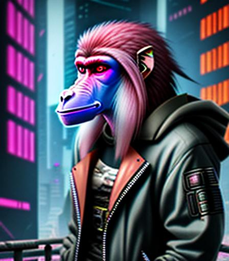 cyberpunk baboon | OpenArt