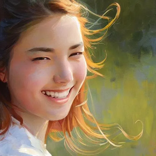 sweet, tender,smiling and realistic gritty radiant p... | OpenArt