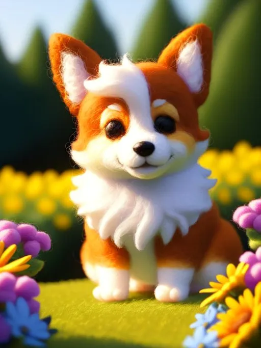 super cute fluffy corgi warrior in armor, photoreali... | OpenArt