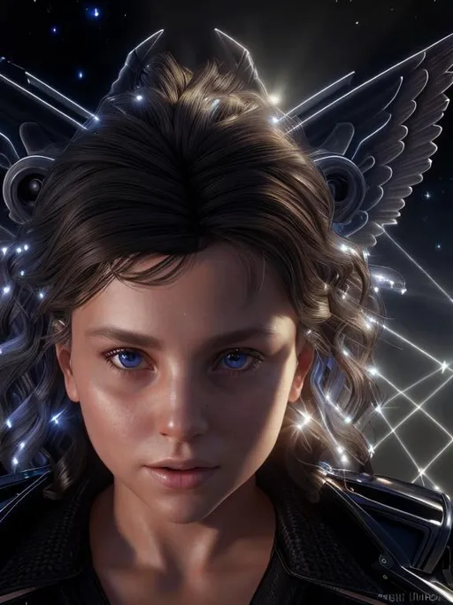 starry dynamo future angel portrait . HD, HI REZ, HD...