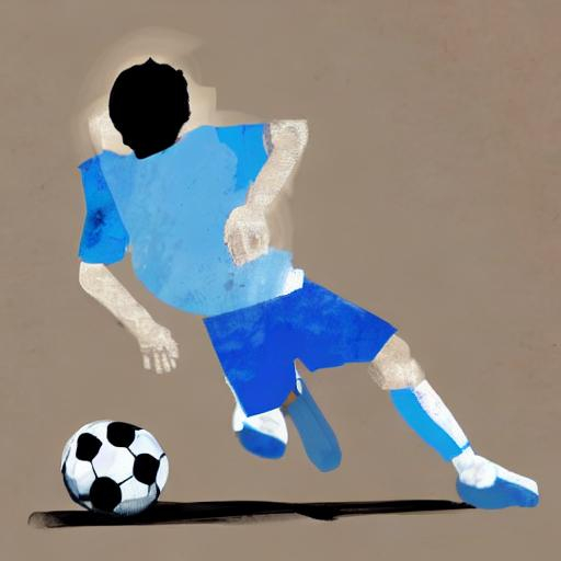 A boy playing football abstract art | OpenArt