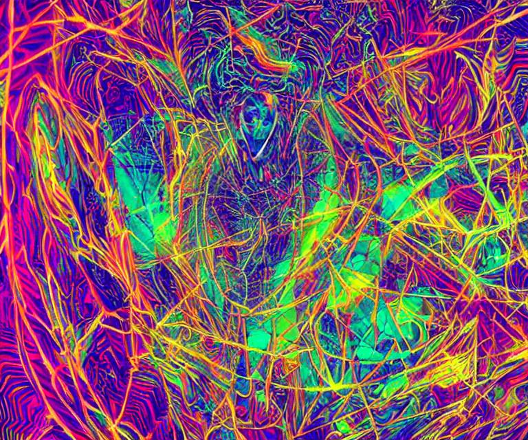 dmt, geometric, trippy, hallucinogen, hallucination,... | OpenArt