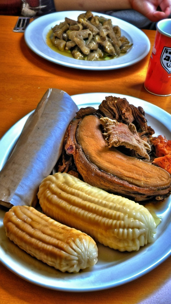 Disgusting meal. HDR