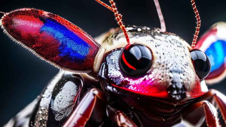 hyperrealistic image, detailed beautiful red eye bug... | OpenArt