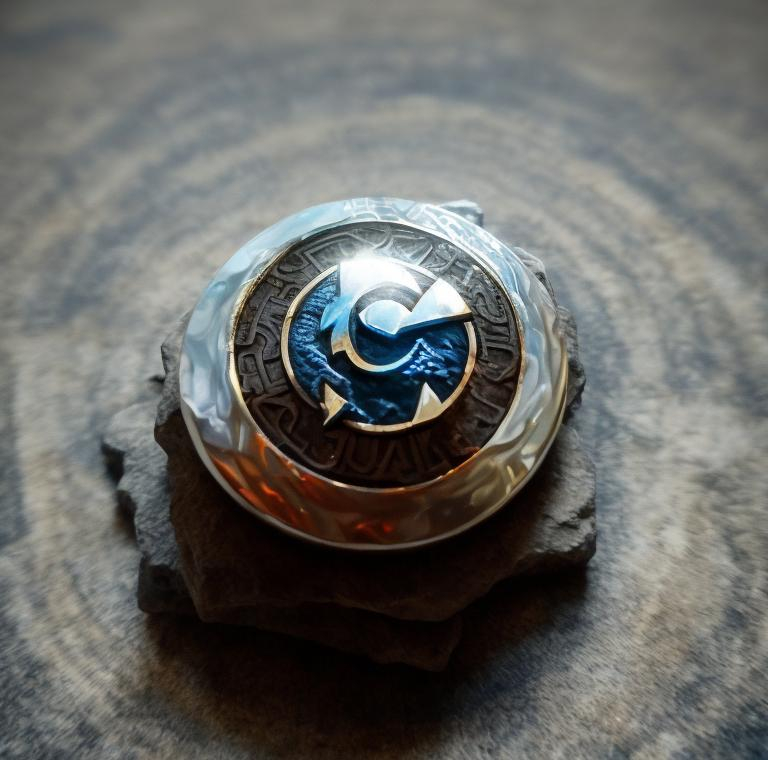 Guardian Logo Symbol blue gold White silber Brown Pe...