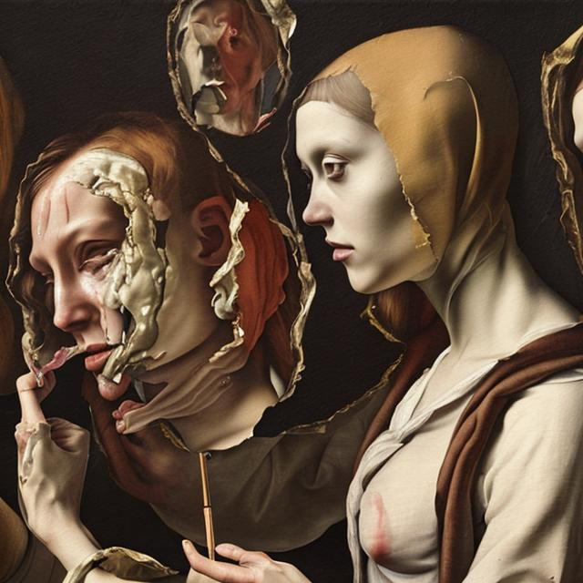 Distorted Human painting painted by a knowledgeable...