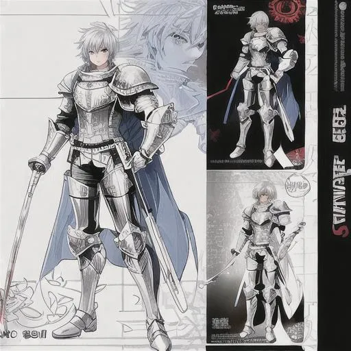 comic style knight with sword | OpenArt