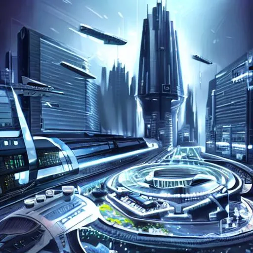 Science fiction high tech city in the far future | OpenArt