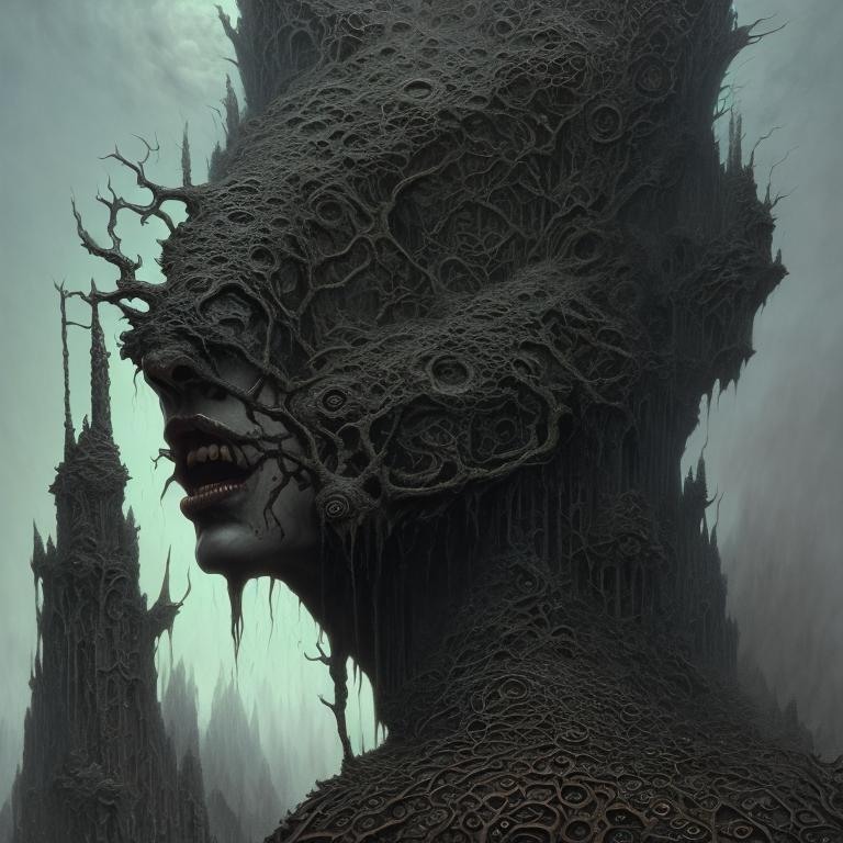 Beyond the Void by Zdzisław Beksiński, beautiful d&d... | OpenArt