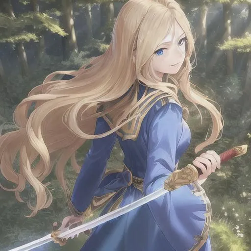 Hobbit Girl, Holding a sword | OpenArt