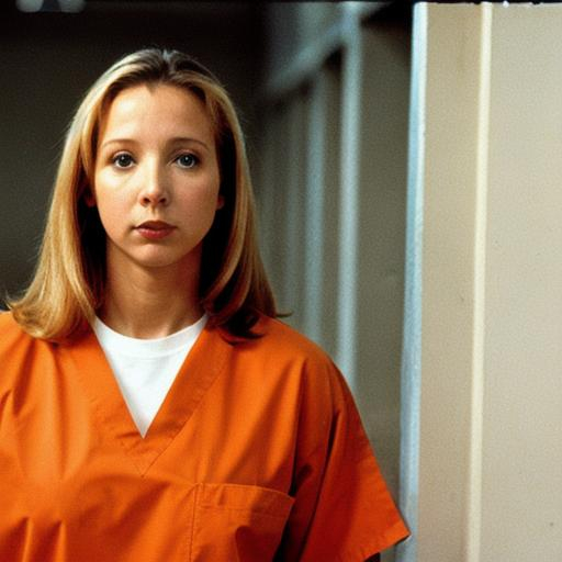 young lisa kudrow in prison wearing orange scrubs pr...