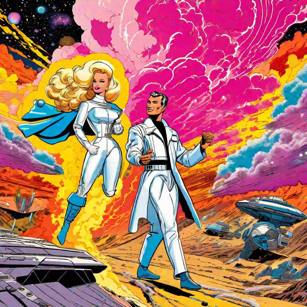 ((In the style of retro comic book)), vibrant colors... | OpenArt