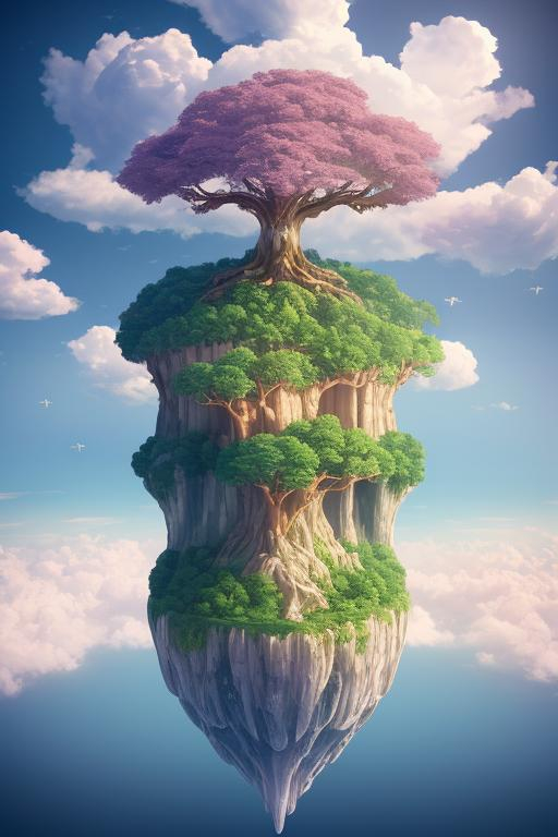 100mm photo of isometric mythological floating islan... | OpenArt