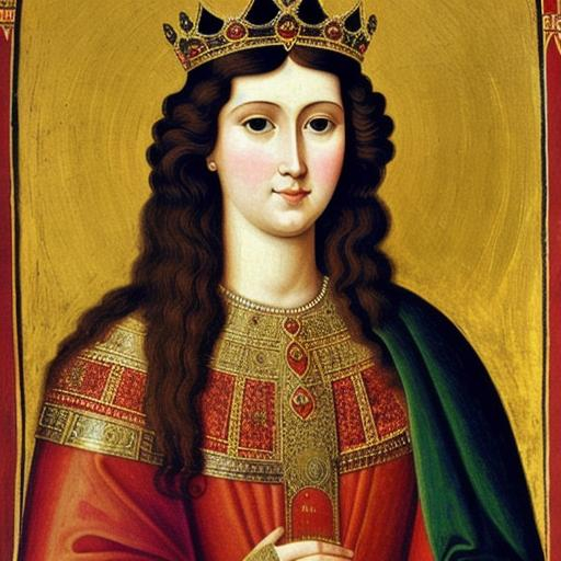 portrait of a 10th-century Saxon light-haired queen