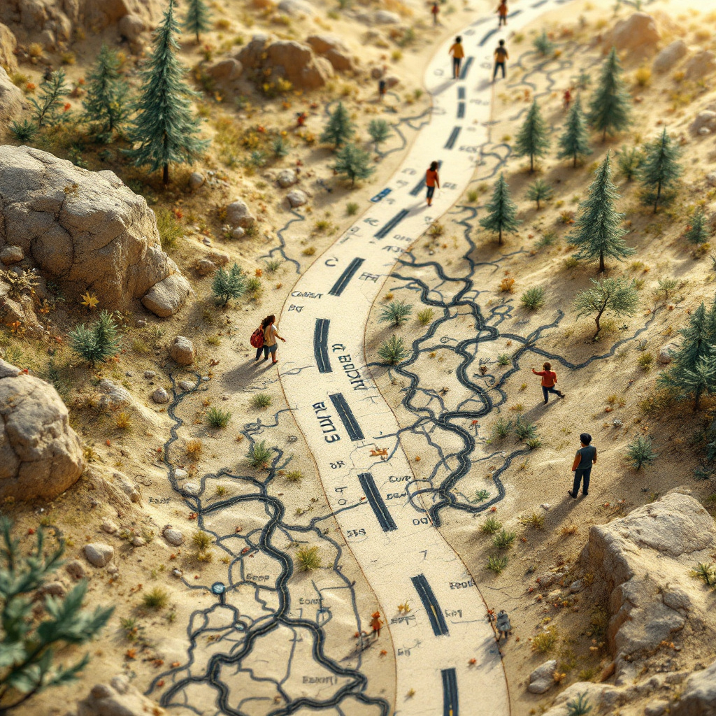 Draw a road map and put the career on map and make i...