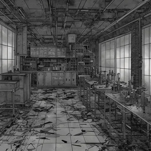 minimalist futuristic laboratory in a barn, interior... | OpenArt