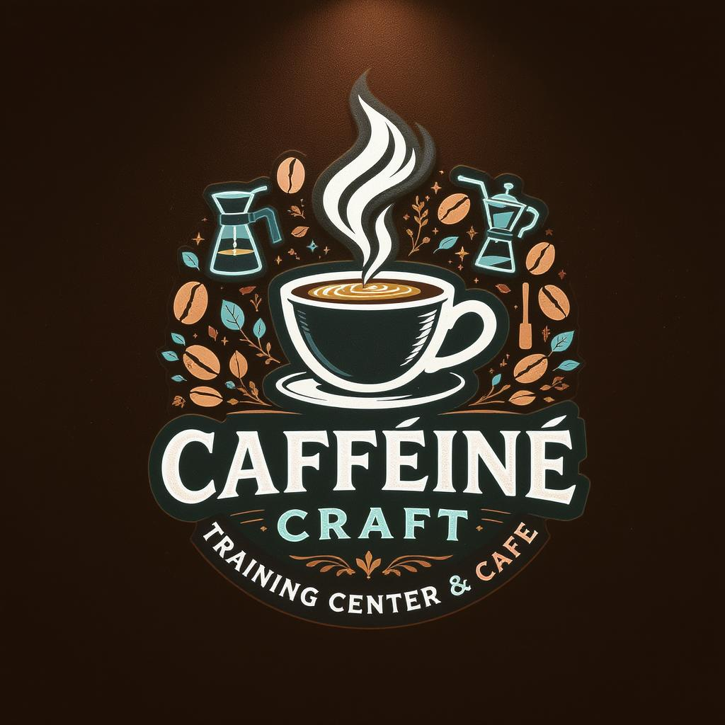 Logo for cafe Name: caffeine craft training center...