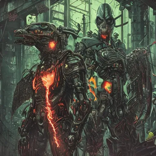 Beautiful female angel of death, strong male warrior... | OpenArt