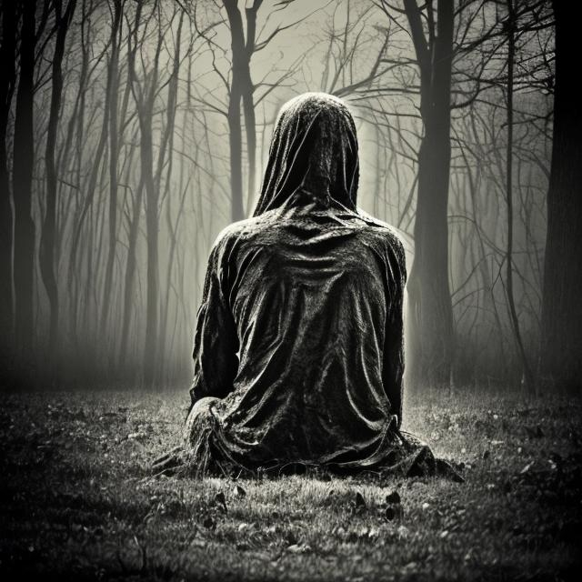 Creepy person, siting