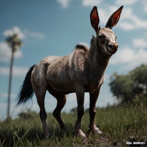 8k, Kicking mule, black legs, spotted hair, | OpenArt