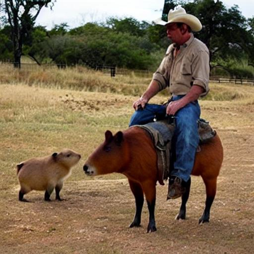 Cowboy Riding a capybara | OpenArt