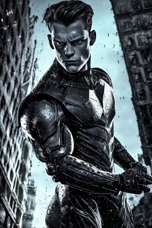 SamDoesArt, Deathwing, man, manly, muscular, Black h...