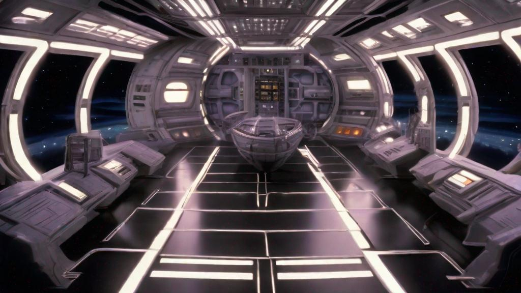 an exterior shot of a deep space nine space station,...