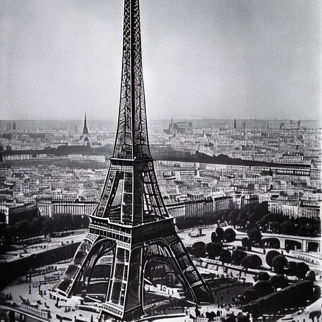 The eiffel tower in 1914