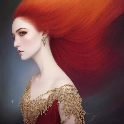 a close up portrait of An intergalactic beautiful em... | OpenArt