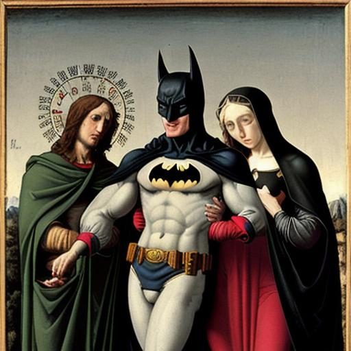 Batman/Dead batman_Christ Supported by the Madonna a... | OpenArt