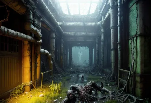 humanoid ghoul creature, eerie mutant, decaying, rot... | OpenArt