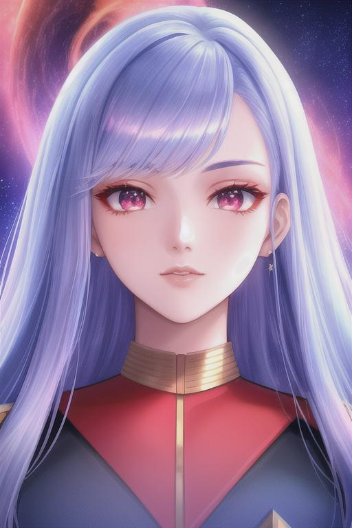 portrait (a alien creature metallic indigo red skin:...