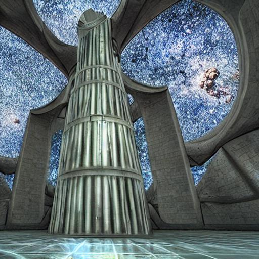 Cosmonastery of the Empty Orbit, banyan tree, scifi,... | OpenArt