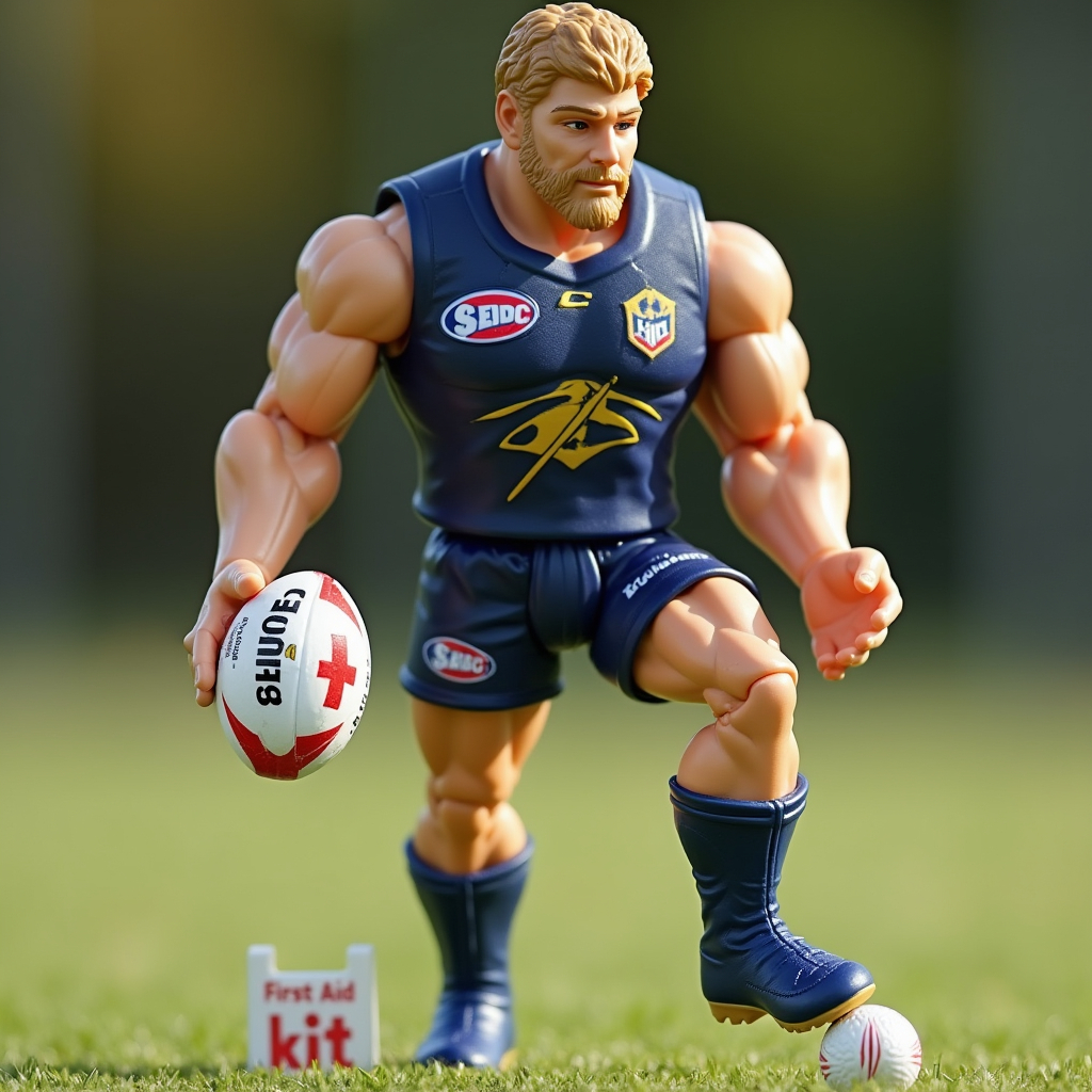 King James as a action figure toy in navy Launceston...