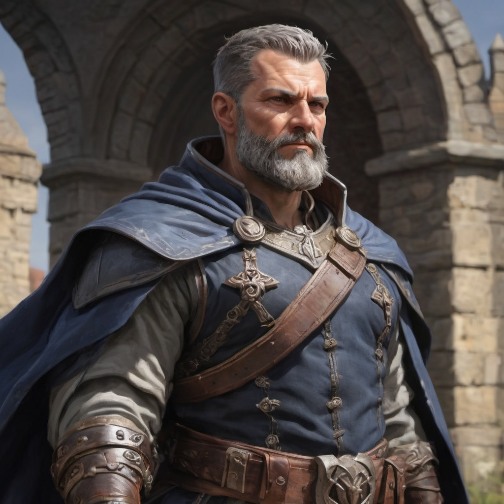Male heavy-set 42-year old muscular noble large sorc...