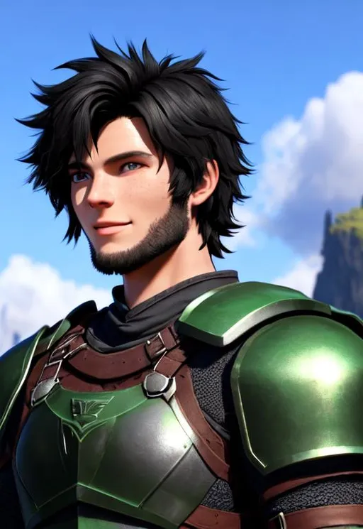 Full character, kind of dorky, shy, Digital art, 22-... | OpenArt