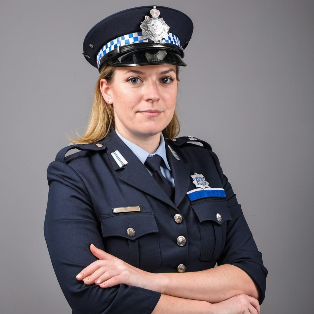 Nederlandse politie officier vrouw met hoed