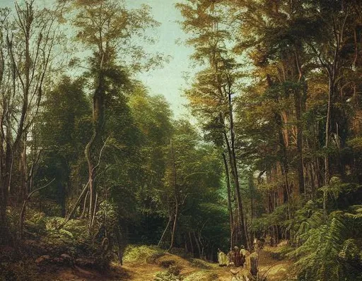 painting of a forest from ancient rome