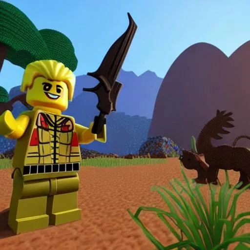 Ark survival evolved, but its actually just a lego g... | OpenArt
