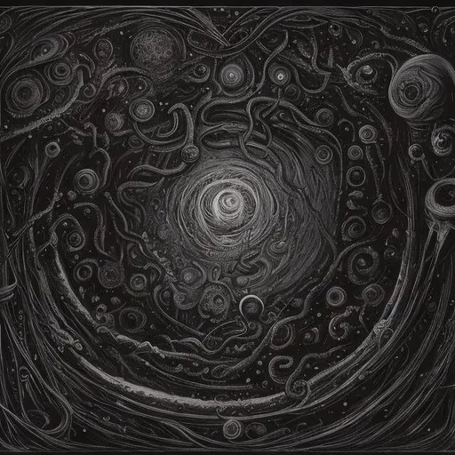 Azathoth, center of universe, chaos, darkness, cold,... | OpenArt
