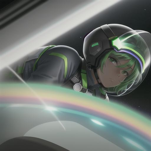 in space, middle aged woman, tired eyes, airtight fu... | OpenArt