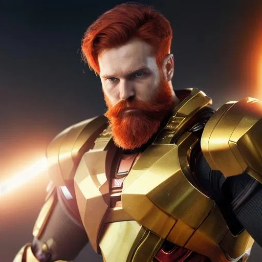 Very detailed, red hair, white complexion man, beard... | OpenArt