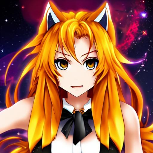 Vtuber sinder with giant two tailed fire wolf High d... | OpenArt