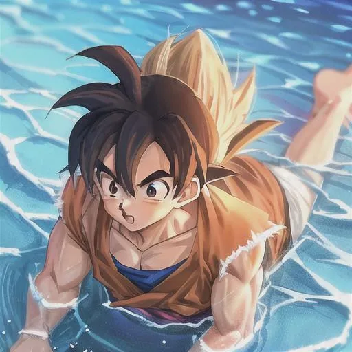 Goku swimming | OpenArt