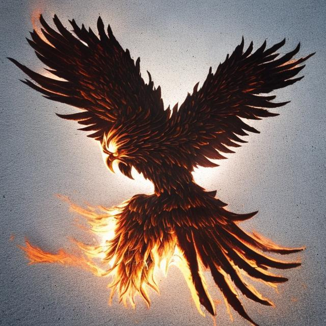 birth of a phoenix from ash dust | OpenArt
