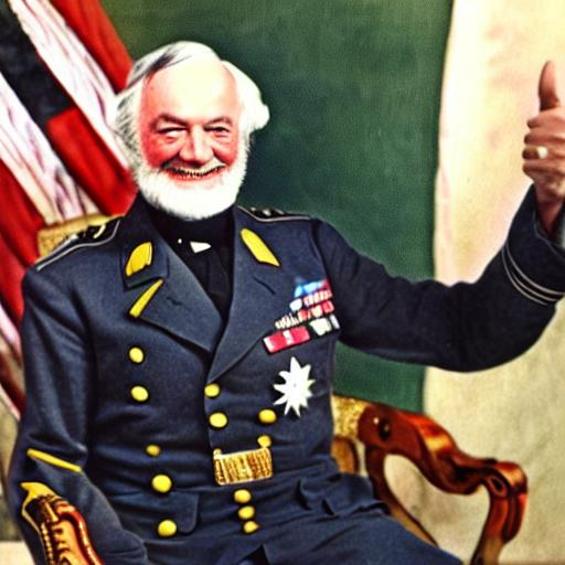 general e lee smiling and giving a thumbs up | OpenArt