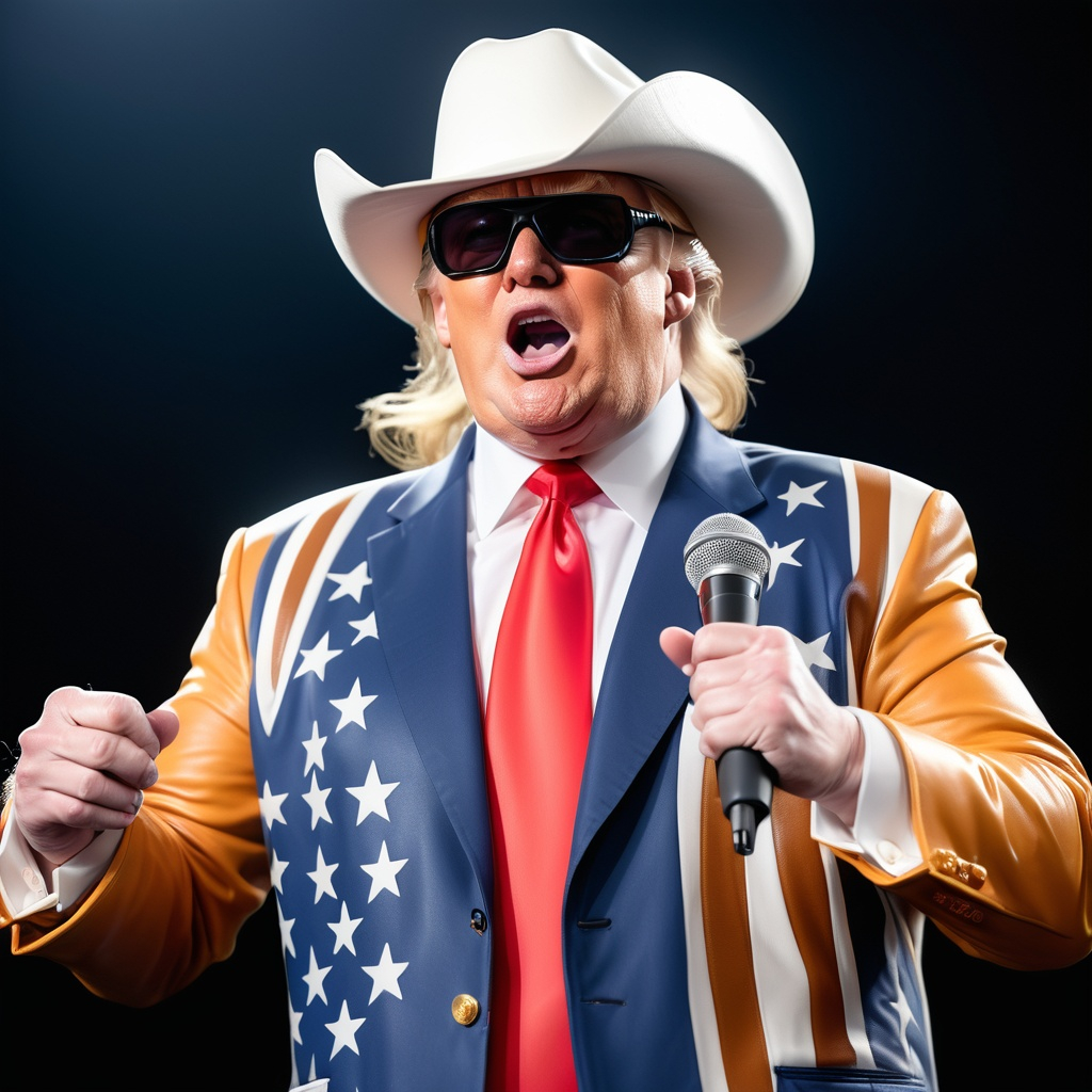 Donald Trump dressed like macho man Randy savage and...