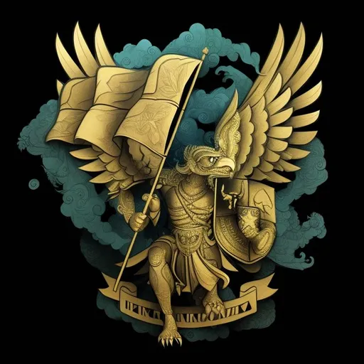 Garuda,illustration, painting, drawing, art, sketch