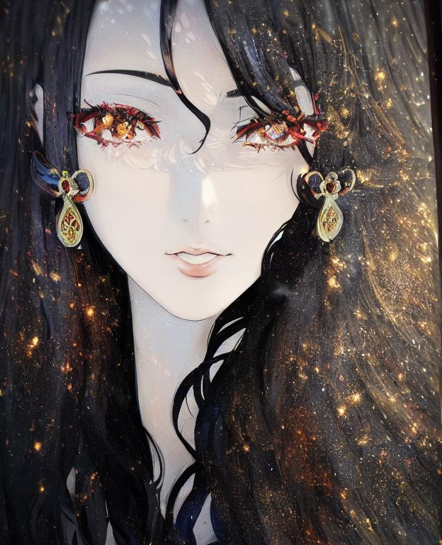 anime portrait of a fire goddess, anime eyes, beauti... | OpenArt