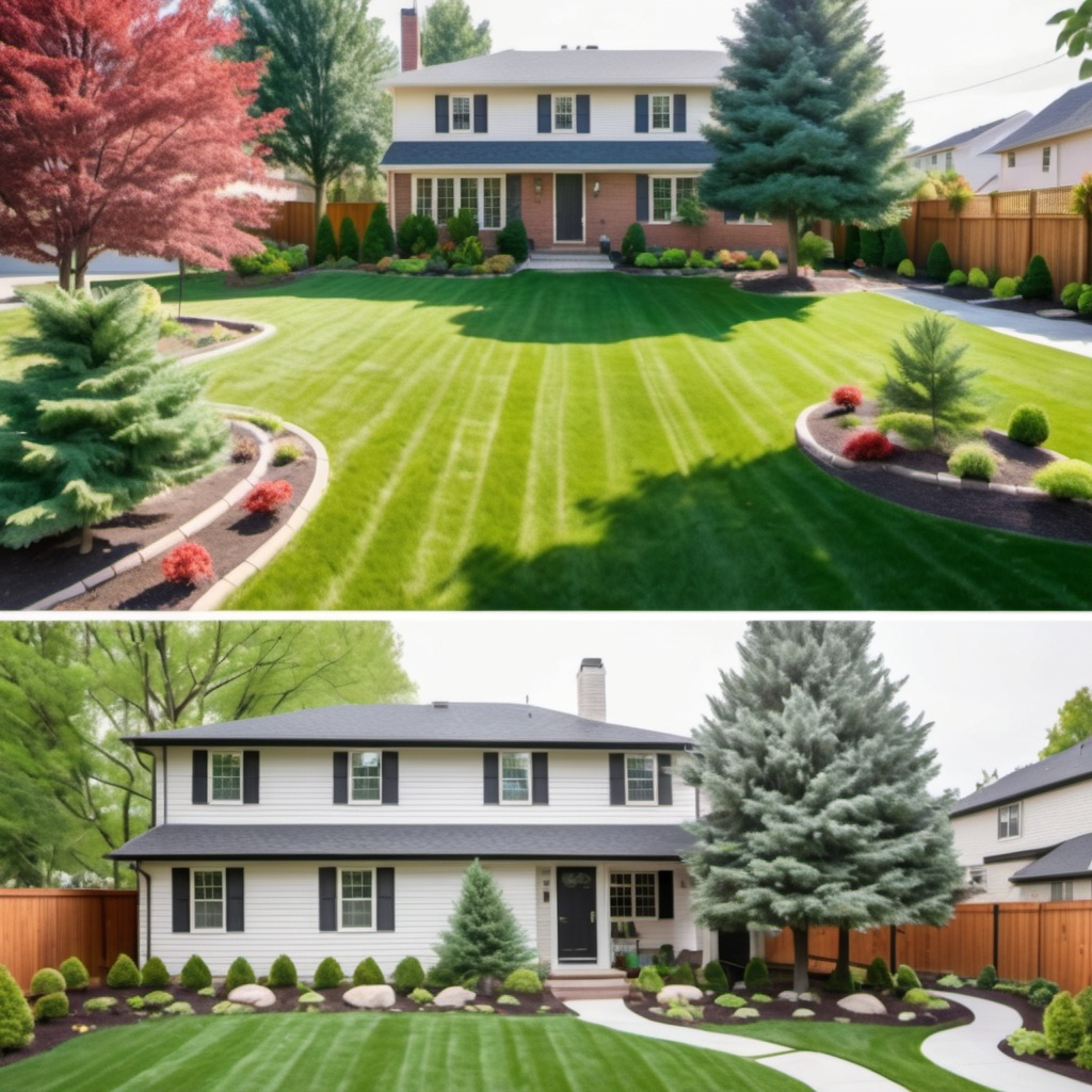 Before-and-after visuals of stunning yard transforma...
